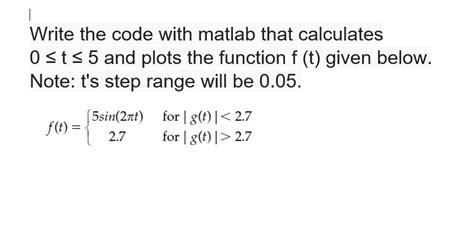 solved write the code with matlab that calculates osts5 and