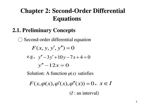 ppt chapter 2 second order differential equations powerpoint presentation id 4495582