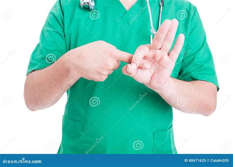 Medic Or Doctor Hand Simulating Sex Stock Image Image Of Accoucheur Idea 80671625