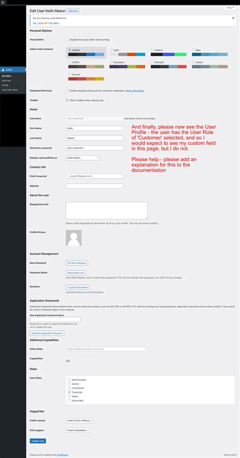 Custom User Fields Not Showing In WordPress Back End Meta Box
