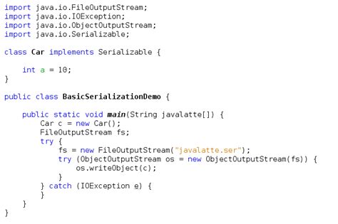Java Latte Serialization In Java