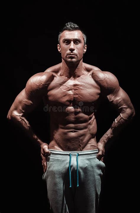 Very Muscular Handsome Athletic Man Stock Image Image Of Muscular