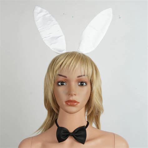Rabbit Ear Headband Collar Bow Tie Costume Cuffs Bunny Tail Ball Cosplay Costume Order Online