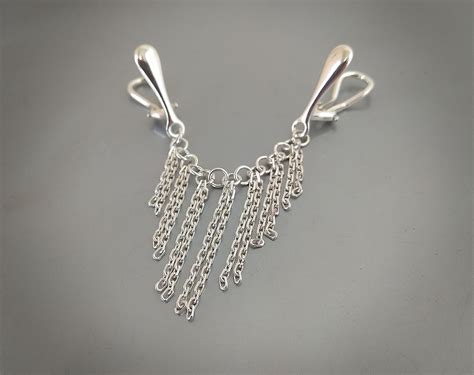 Erotic Vaginal Jewelryfake Body Piercing With Silver Chains Etsy