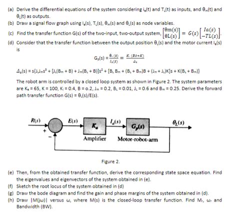 solved the linearized model of a robot arm system driven by