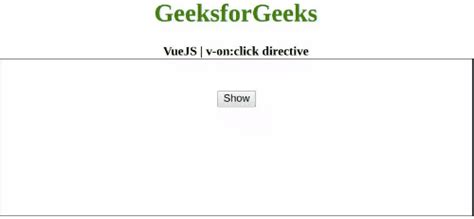 vue js v on click directive geeksforgeeks