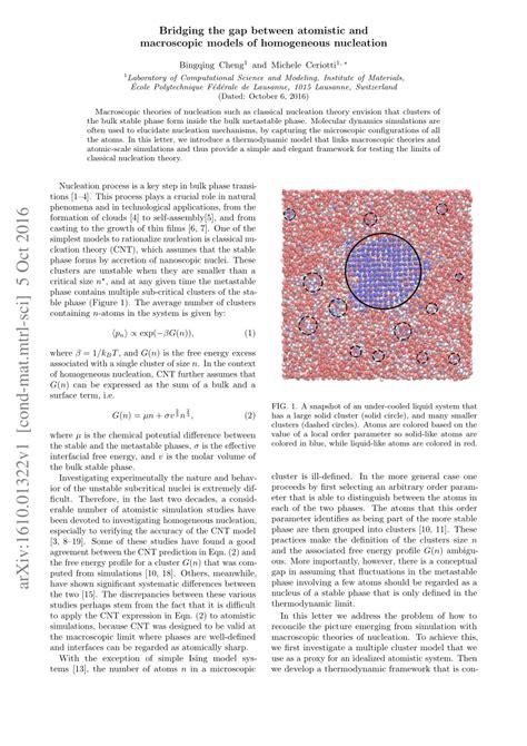 pdf bridging the gap between atomistic and macroscopic models of homogeneous nucleation