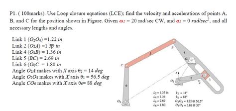 solved p1 100marks use loop closure equations lce