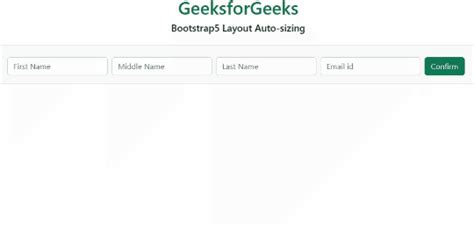 Bootstrap 5 Layout Auto Sizing GeeksforGeeks