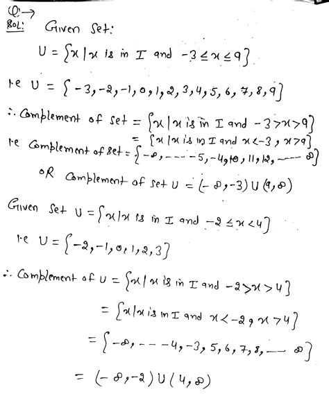 [solved] find the complement of the set given that u {x x is in i and course hero