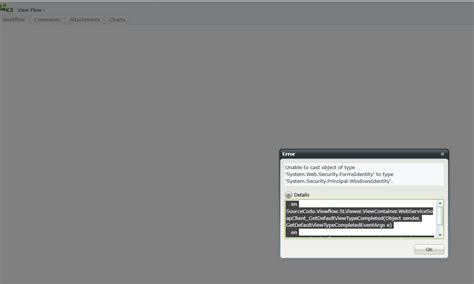 viewflow error unable to cast object of type system web security formsidentity to type