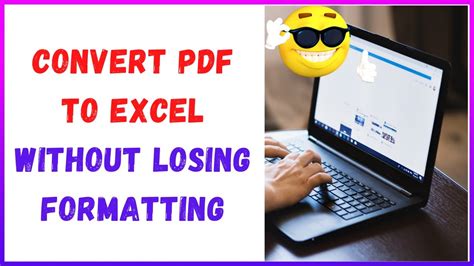 How To Convert Pdf To Excel Without Losing Formatting YouTube