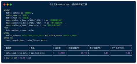 mysql 查询数据库容量 mysql查询数据库大小 csdn博客
