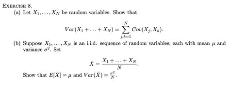 solved exercise 8 a let x1 xn be random variables