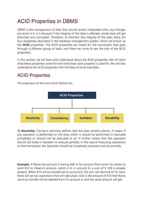 Acid Properties In Dbms Acid Properties In Dbms Dbms Is The