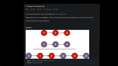 leetcode merge two sorted lists youtube
