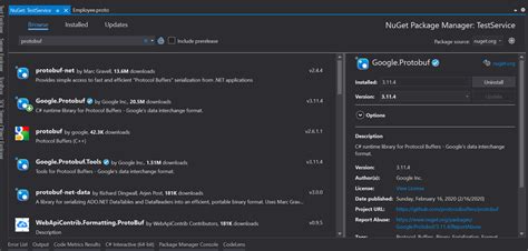 create a grpc client and server in asp net core dev c
