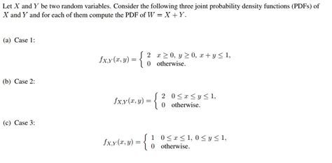 solved let x and y be two random variables consider the