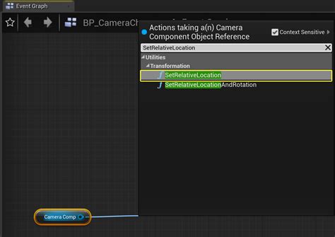 Working With Camera Components Unreal Engine 4 27 Documentation