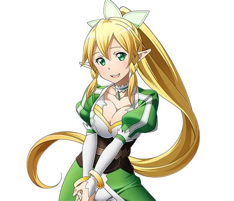 Leafa Sao Sword Art Online 1girl D Blonde Hair Bracelet Breasts Choker Cleavage