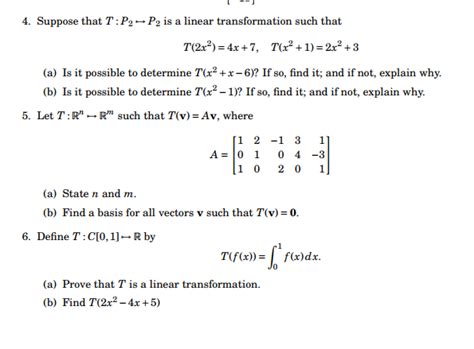 solved 4 suppose that t p2 p2 is a linear transformation