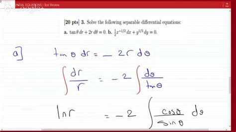 solving separable equation separation of variable method youtube