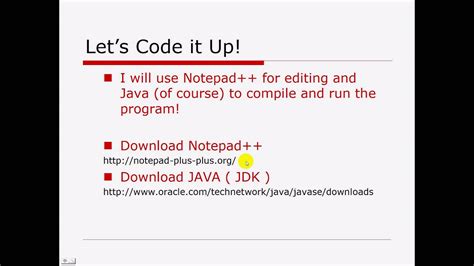 writing a first java program step by step youtube