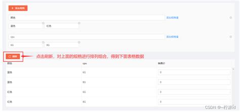 vue element plus实现商品规格练习（sku列表） vue element plus实现商品规格练习 csdn博客