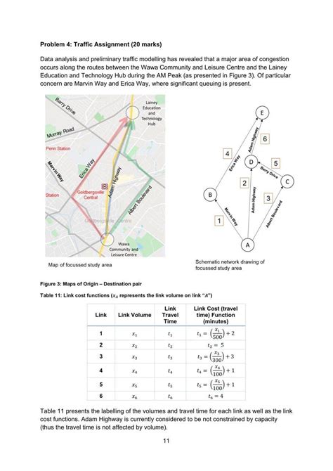solved problem 4 traffic assignment 20 marks data