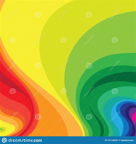 Rainbow Wave Background Vector Illustration Decorative Design Stock