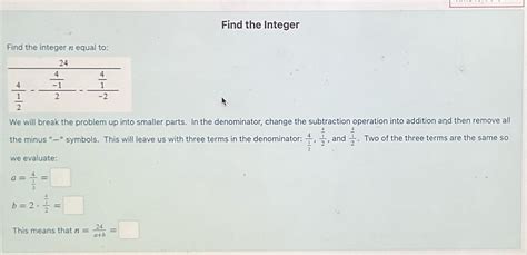 [solved] find the integer find the integer n equal to 24 n a n we will course hero