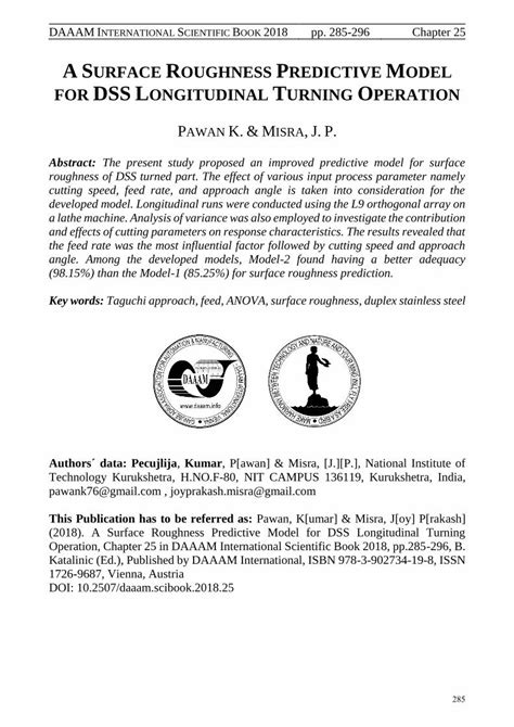 pdf a surface roughness predictive model for dss … dokumen tips