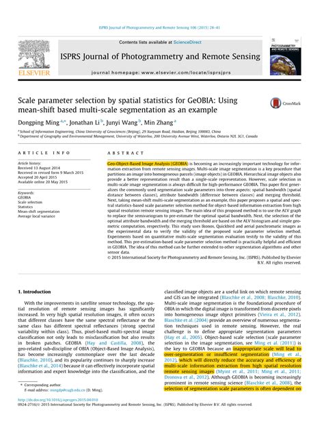 using mean shift based multi scale segmentation as an example docslib