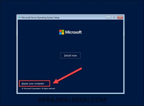 How To Boot Windows Server Into Recovery Mode Prajwal Desai
