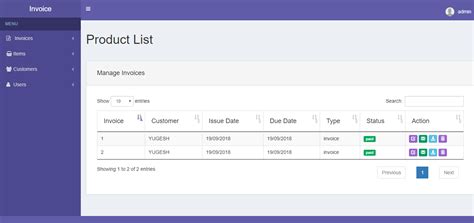 invoice and billing system project in php projectworlds