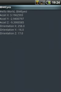 Example Outputs From Android Accelerometer When Mobile Was Lying Left