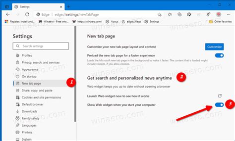 Enable Or Disable Preload New Tab Page In Microsoft Edge