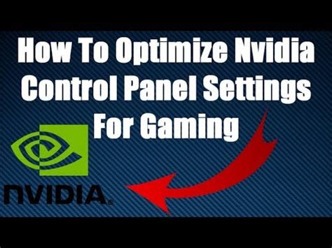 How To Optimize Nvidia Control Panel Settings For Gaming YouTube