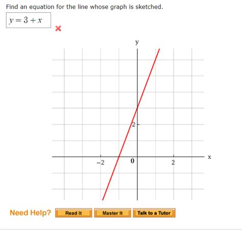 solved find an equation for the line whose graph is