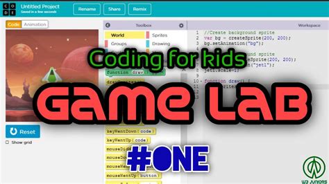 Code Org Game Lab Tutorial 1 Create Background Create New Sprite