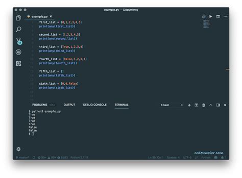 use any function in python to check if anything inside a iterable is true codevscolor