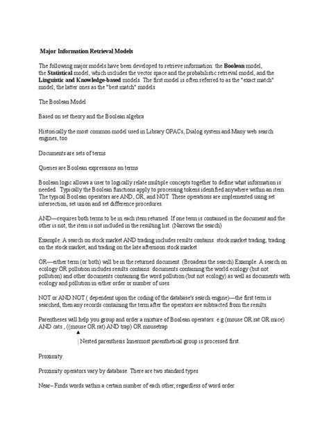 information retrieval models pdf information retrieval boolean algebra