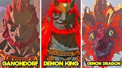 Zelda Tears Of The Kingdom Ganondorf All Transformations Scenes Youtube