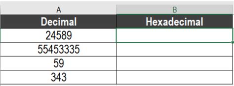 how to use the excel dec2hex function