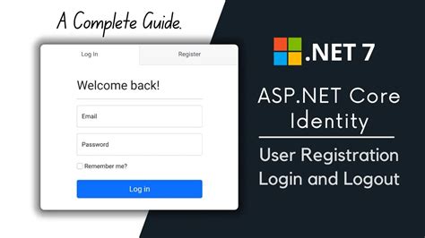 user registration and login with asp core mvc and identity ui