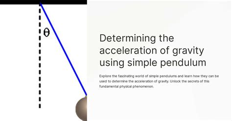 determining the acceleration of gravity using simple pendulum