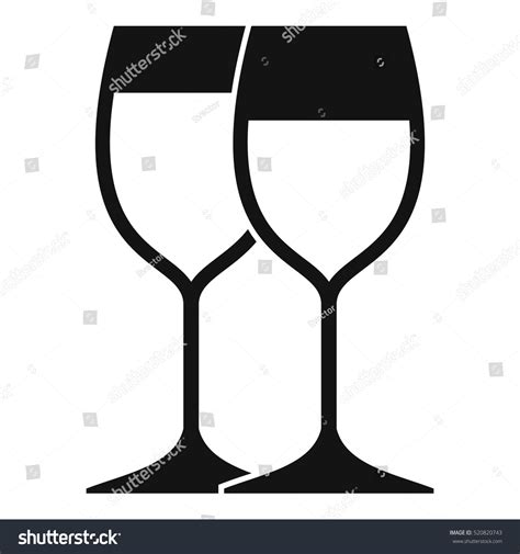 Wine Glasses Icon Simple Illustration Wine Stock Vector Royalty Free 520820743 Shutterstock