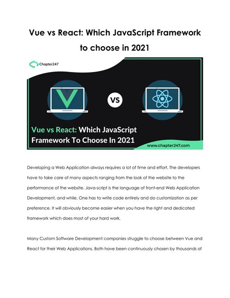 ppt vue vs react in 2021 which framework to choose and when powerpoint presentation id 10719301