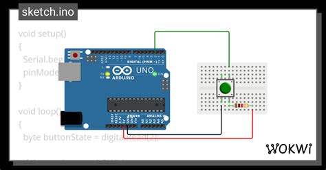 push button with external pull up resistor wokwi esp32 stm32 arduino simulator