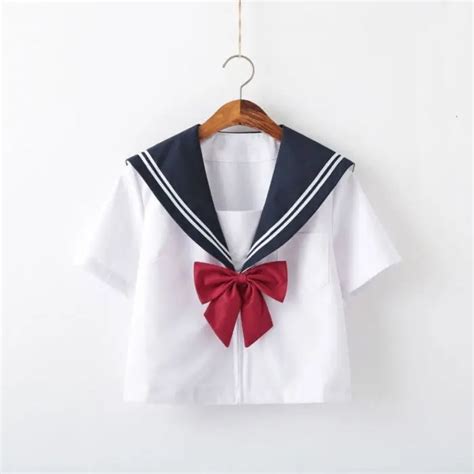 Japanese School Girls Uniform Sailor Navy Blue Pleated Skirt Anime Cosplay Costumes With Socks
